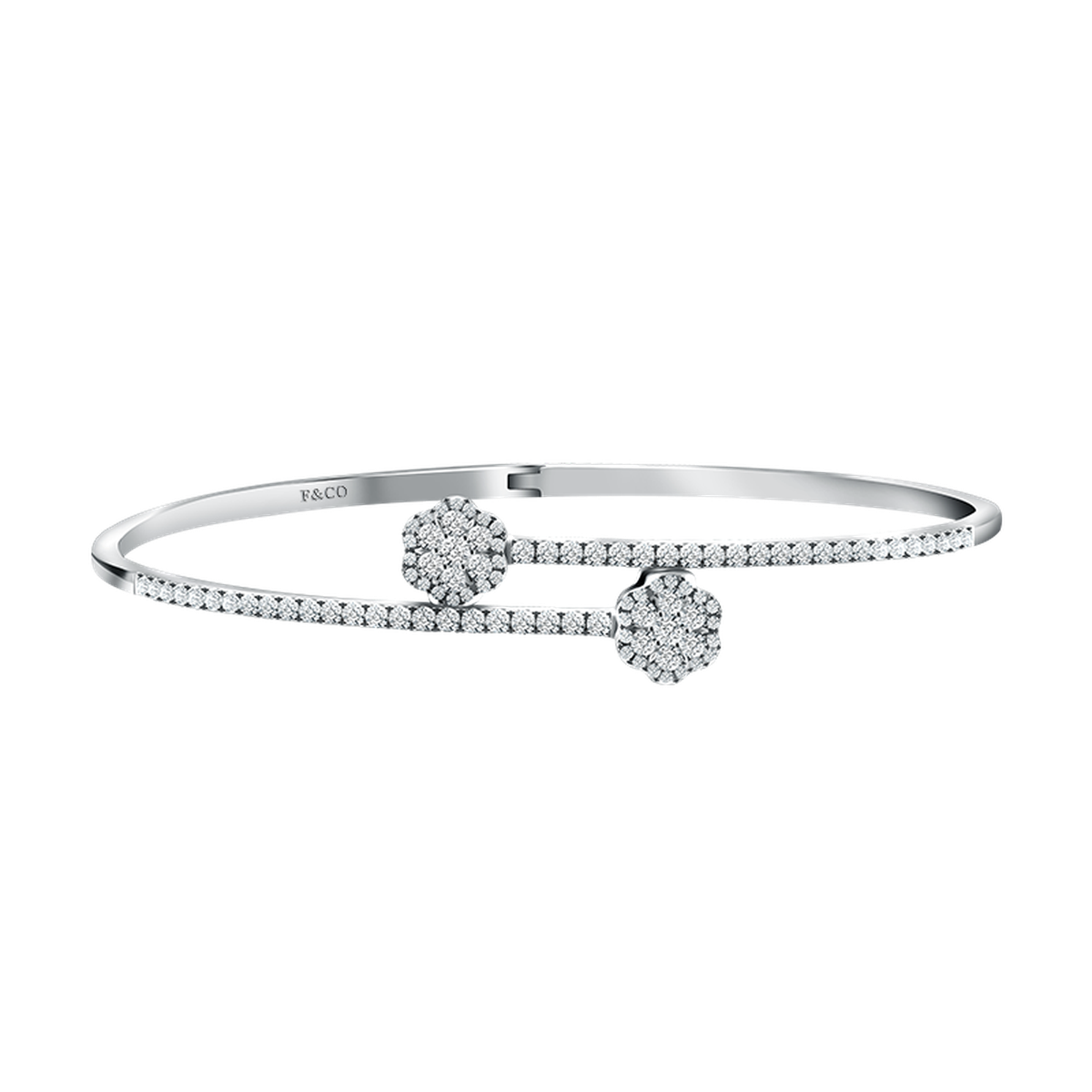 Frank & co. Florette Two Bloom Bangle - Frank & co. Jewellery