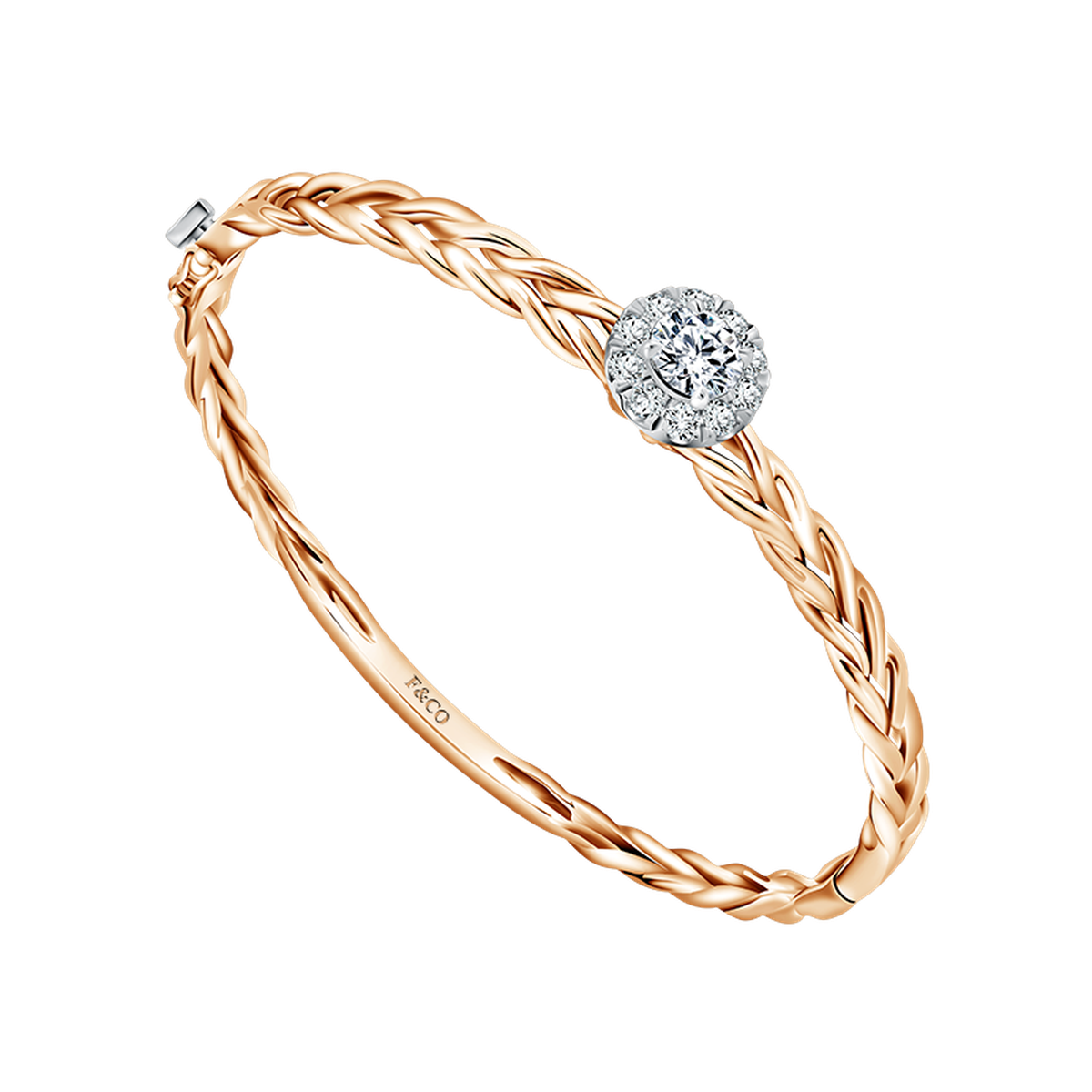 Frank & co. Carisse Woven Antler Solitaire Bangle - Frank & co. Jewellery