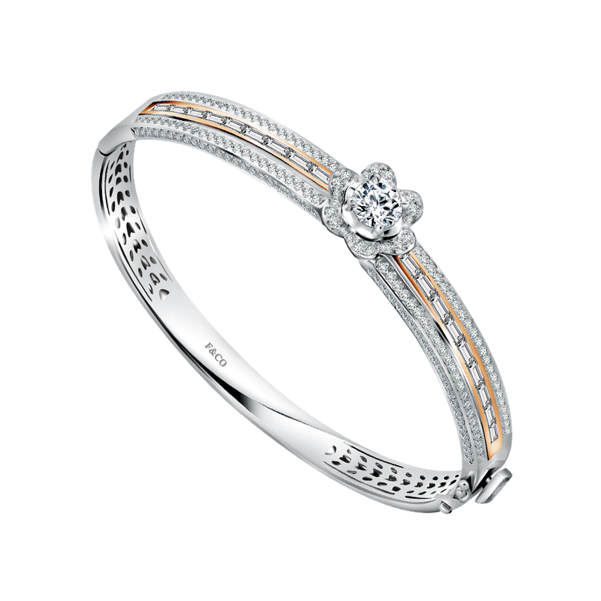 Frank & co. Deer Element Solitaire Two Tone Bangle